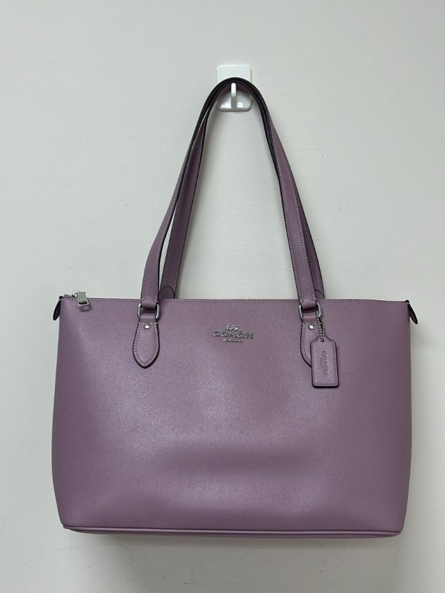Coach purple gallery tote - 陳記美加代購