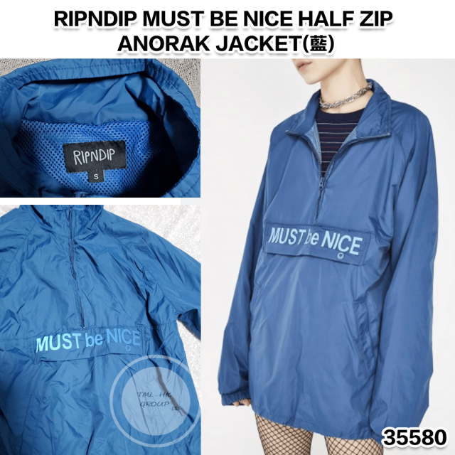35580.RIPNDIP MUST BE NICE HALF ZIP ANORAK JACKET(藍)(RND2211) - TP ...