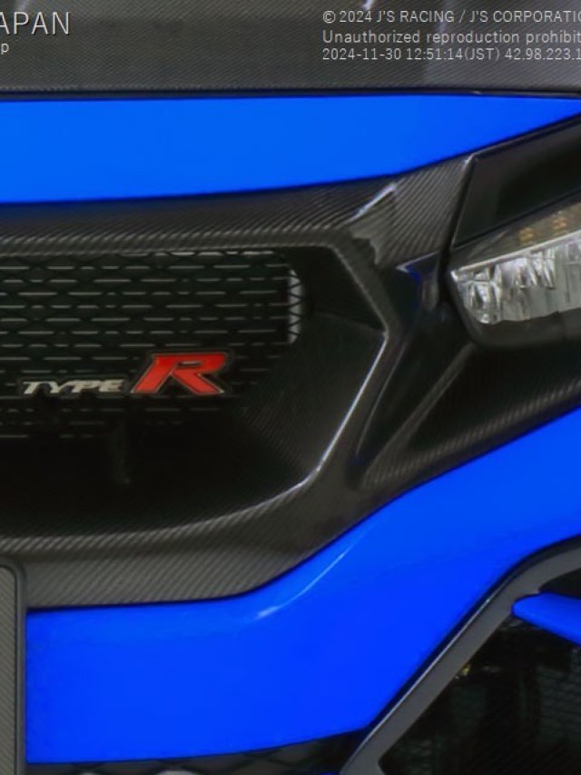 J'S RACING FK8 CIVIC TYPE-R Carbon Front Sport - Grill only - RS WORKSHOP