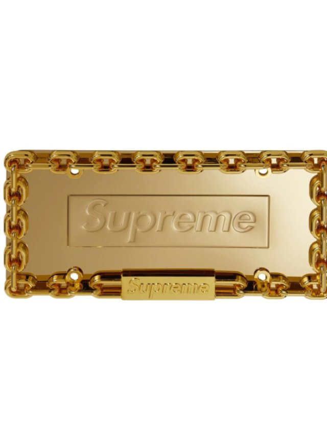 Supreme Chain License Plate Frame Gold - Loong Wah Motors Group Limited