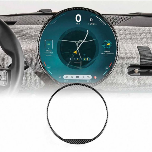 MINI GENERATION 4 CARBON FIBRE IDRIVE 9 DISPLAY SURROUND OVERLAY ...