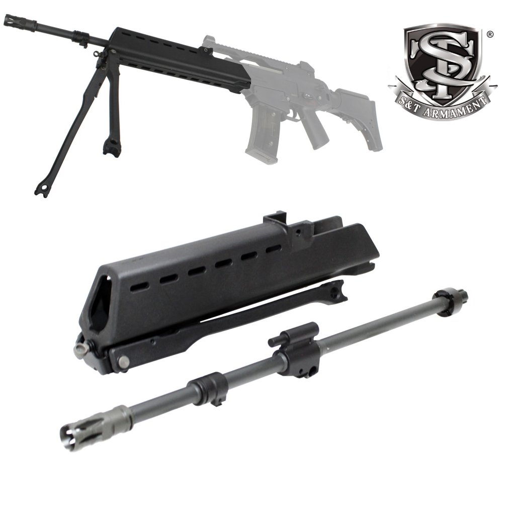 S&T G316 Hand guard & Outer Barrel Metal Set BK - Gun Mall Hong Kong