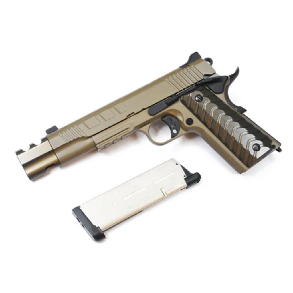 KJ KP-16 M45 Competition style 1911 GBB Pistol (Tan) - Gun Mall Hong Kong