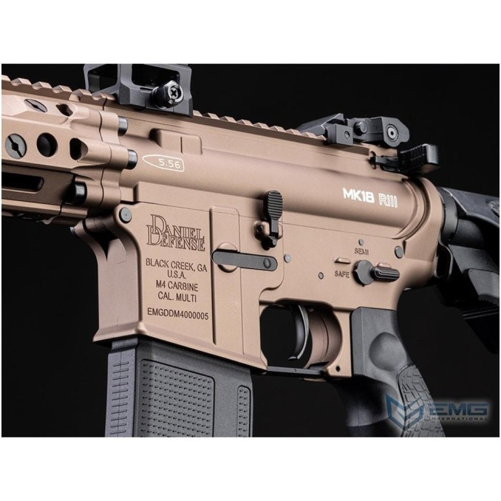 CYMA/EMG MK18 RISIII ETU AEG Platinum Daniel Defense Licensed FDE - Gun ...